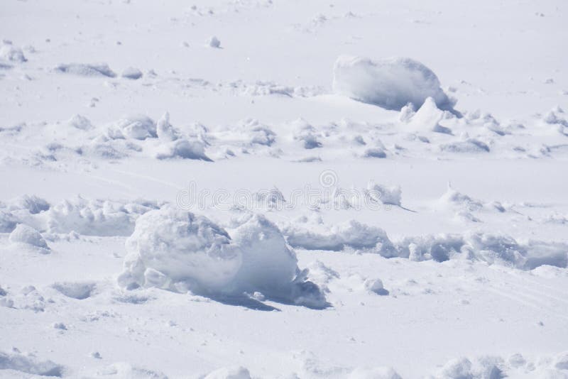 Clumps of Snow after Clearing the Footpath Stock Photo - Image of ...