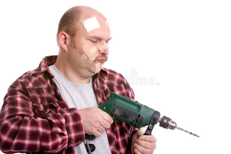 Clumsy carpenter stock photo. Image of construction, nail - 7947450