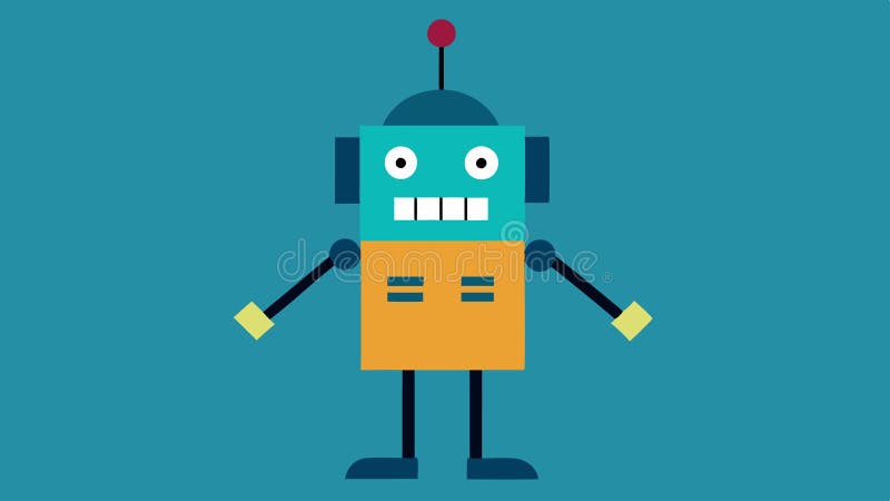 Clumsy Robot Figure Design a Comical Robot with a Quirky Expression ...