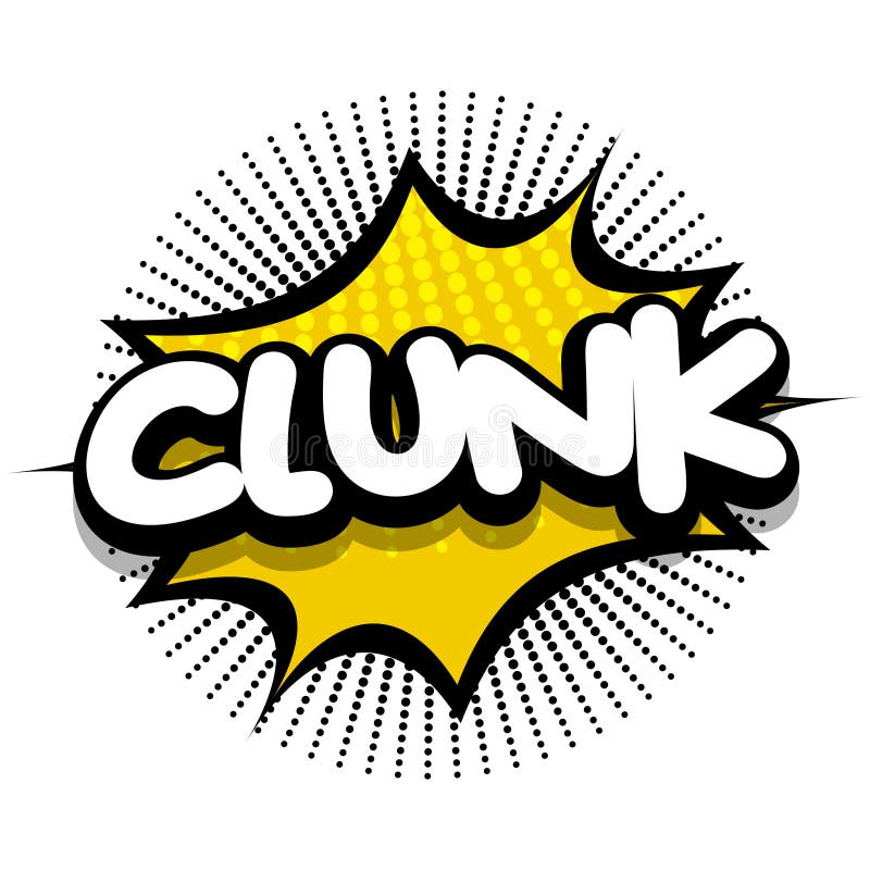 Clunk Comic Book Explosion Bubble Vector Illustration Stock Vector ...