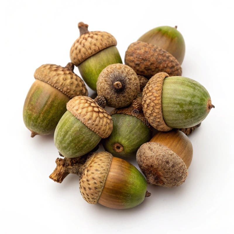 Cluster of acorns stock illustration. Illustration of transparent ...