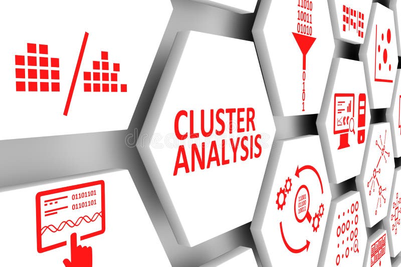 CLUSTER ANALYSIS Concept Cell Background Stock Illustration ...