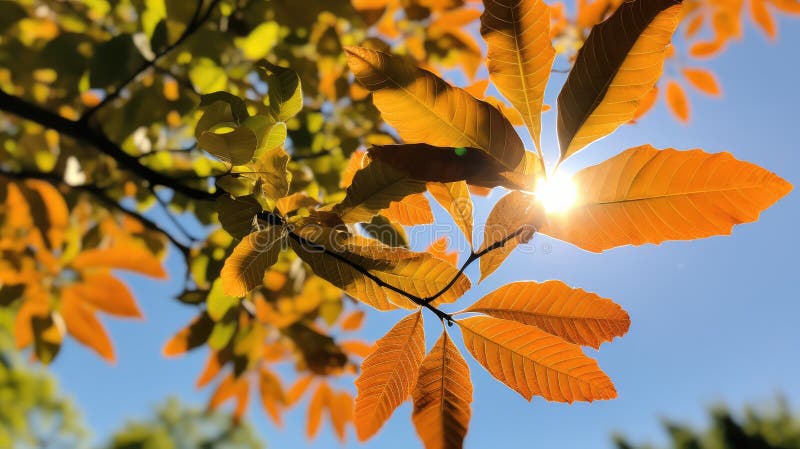 Cluster ash tree leaf stock illustration. Illustration of generated ...