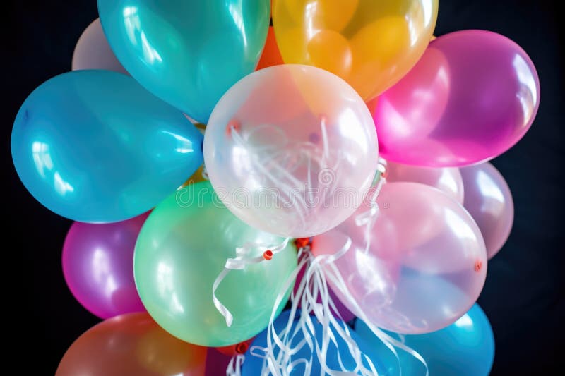 Cluster of Balloons Tied Together Stock Image - Image of cluster ...
