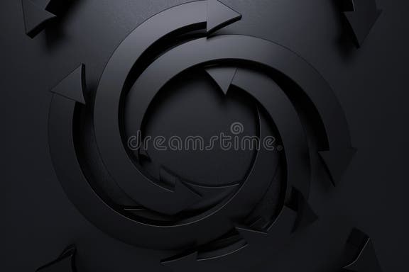 A Cluster of Black Arrows on a Dark Background Stock Photo - Image of ...