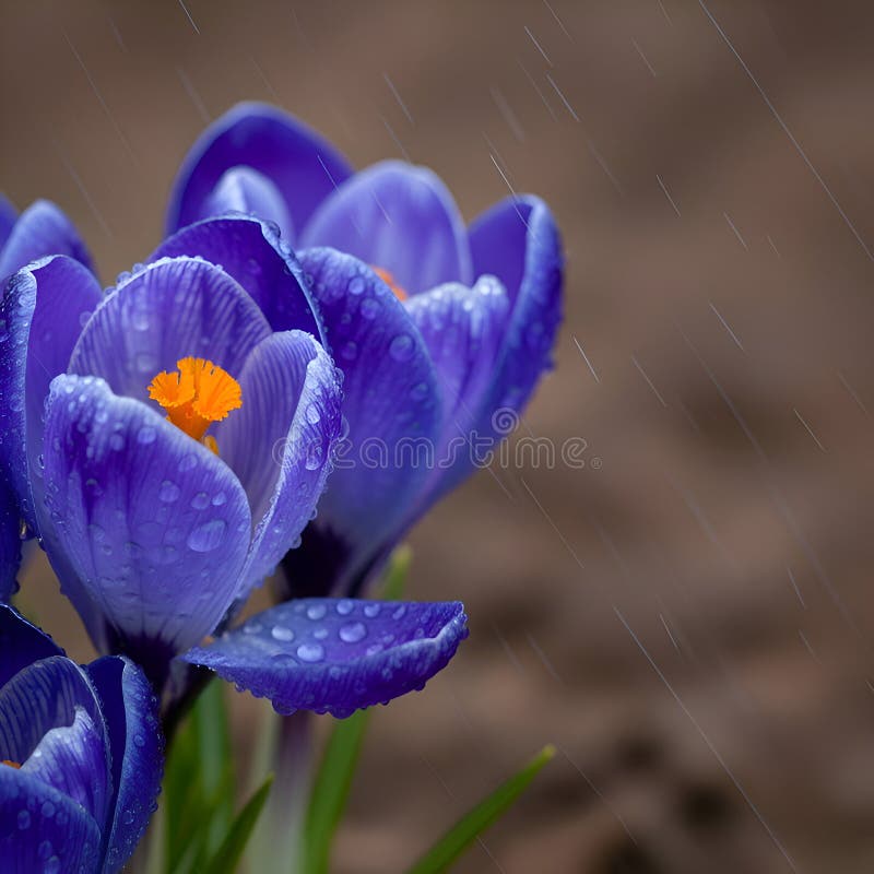 Blue crocus in the garden stock photo. Image of natural - 243257190