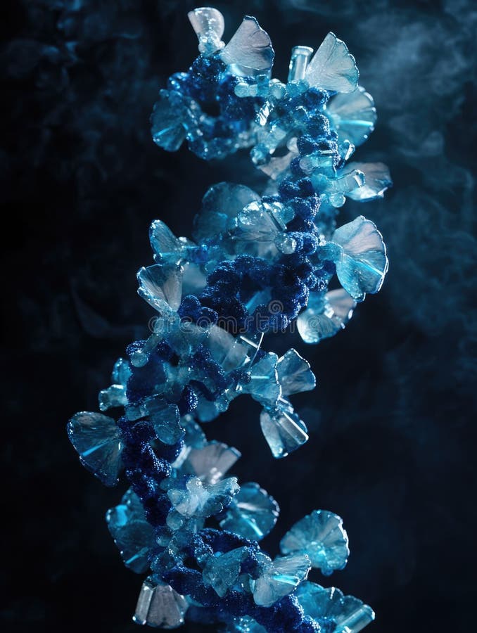 A Cluster of Blue Crystals Against a Dark Background, Great for Science ...