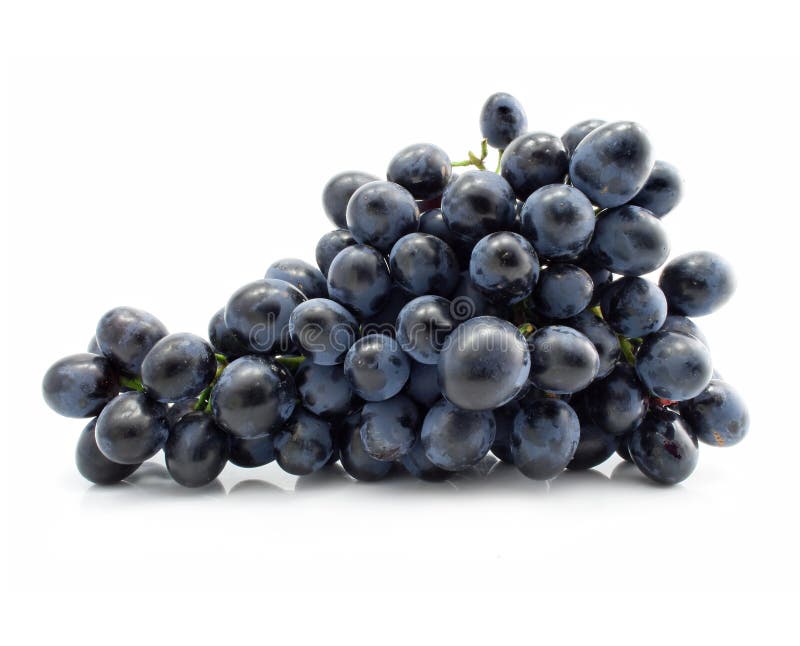 Blue Grape with Green Leaves Isolated Fruit Stock Photo - Image of blue ...