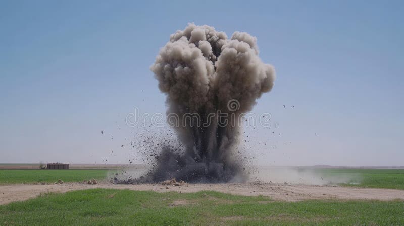 Cluster Bomb Impact in an Open Field with Scattering Debris and ...