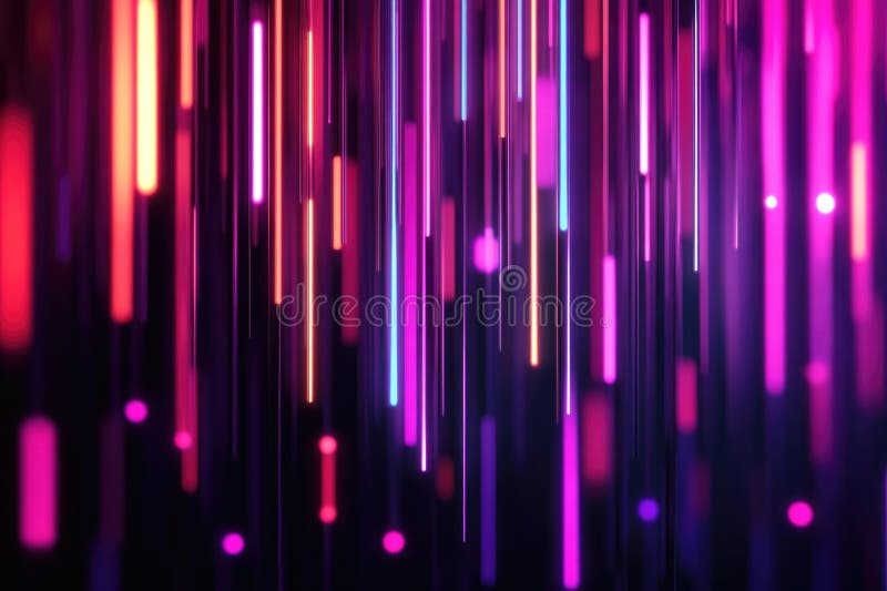 A Cluster of Bright Neon Lights Illuminating the Surrounding Darkness ...