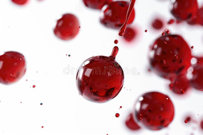 A Cluster of Bright Red Balls Layered on Top of One Another, Creating a ...