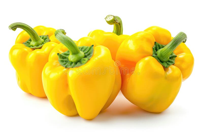 A Cluster of Bright Yellow Peppers Resting Together Stock Photo - Image ...