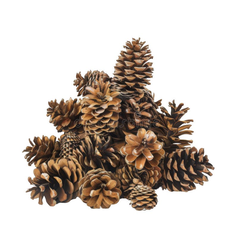 A Cluster of Brown Pine Cones Stock Illustration - Illustration of ...