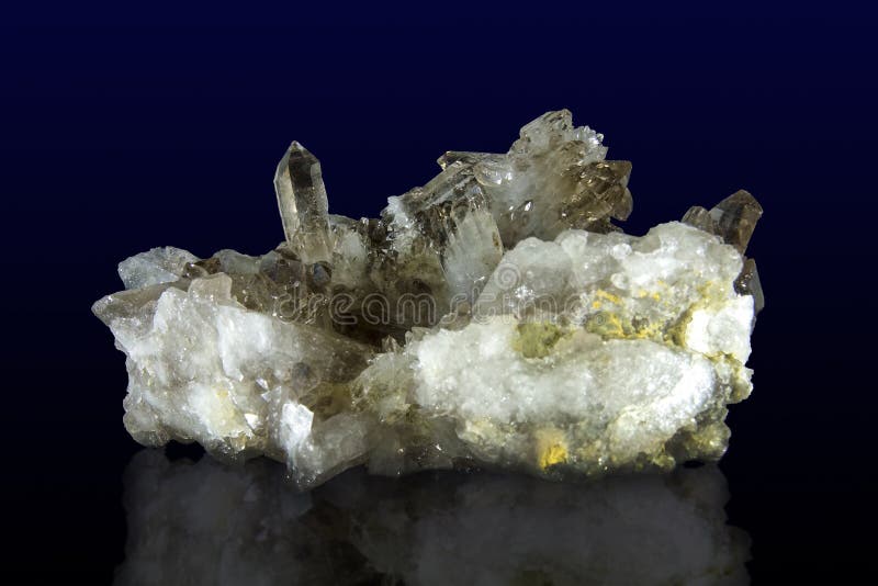 A Cluster of Brown Smoky Quartz Crystals Stock Photo - Image of ...