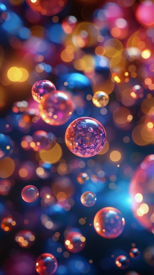 Cluster of Bubbles Floating in the Air Stock Image - Image of bubbles ...
