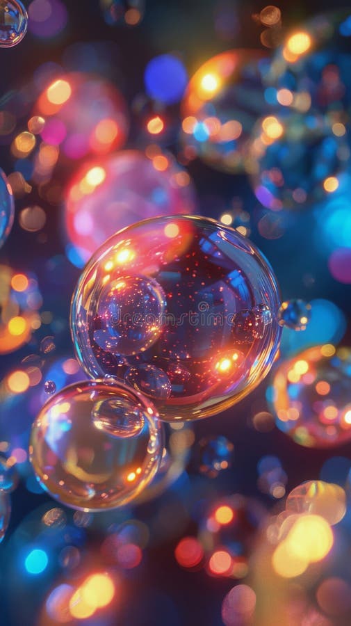 Cluster of Bubbles Floating in the Air Stock Image - Image of ethereal ...