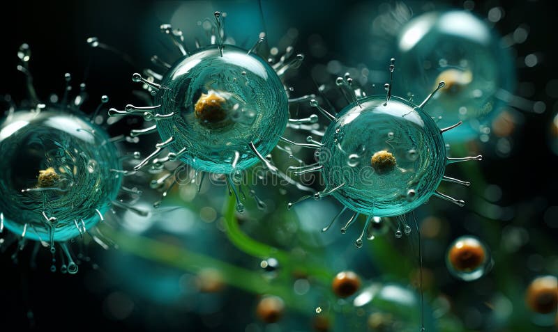 Cluster of Bubbles Formed on Plant Stock Photo - Image of flora, close ...