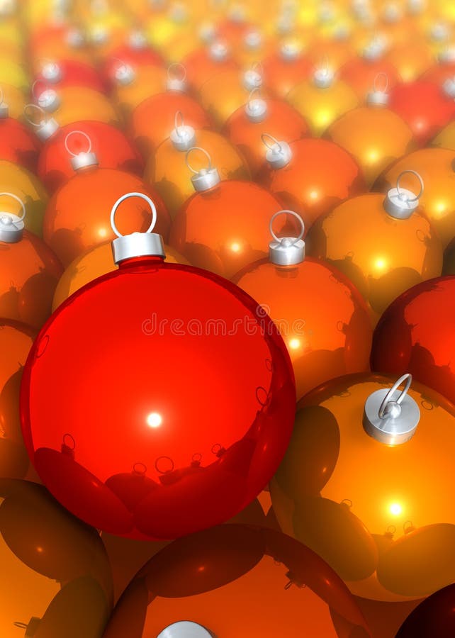 Cluster of Christmas Tree Balls Stock Illustration - Illustration of ...