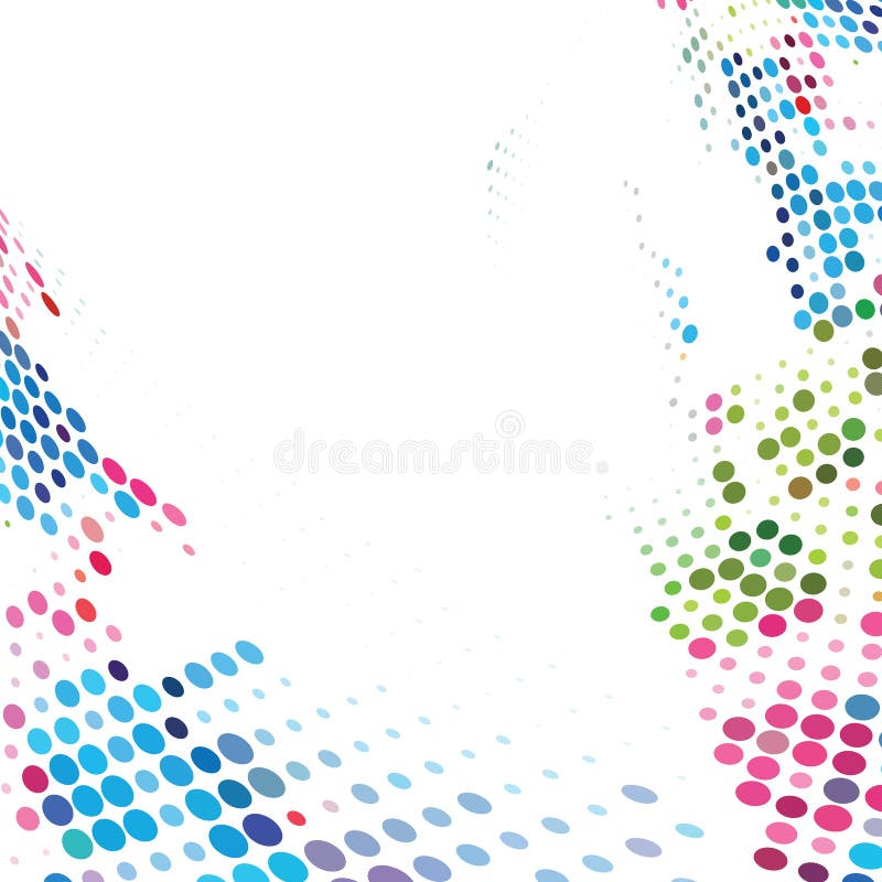 Cluster of Circular Dots in Perspective Formation. Stock Vector ...