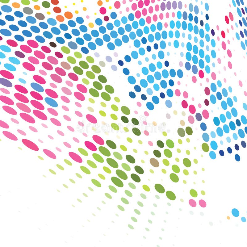 Cluster of Circular Dots in Perspective Formation. Stock Vector ...