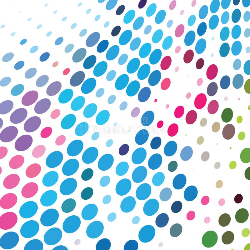 Cluster of Circular Dots in Radial Form. Stock Vector - Illustration of ...