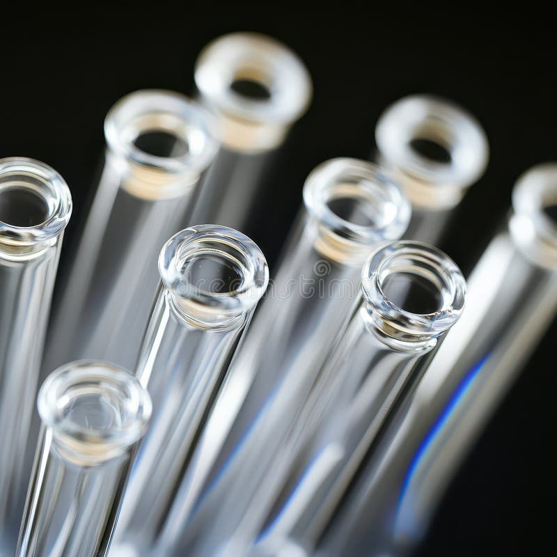 Cluster of Clear Glass Test Tubes Stock Image - Image of manufacturing ...