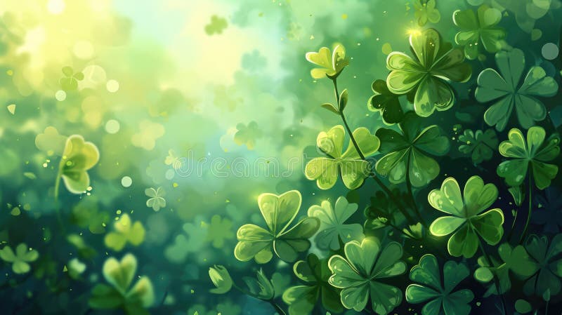 Cluster of Clovers in Grass, Suitable for Nature-themed Designs Stock ...