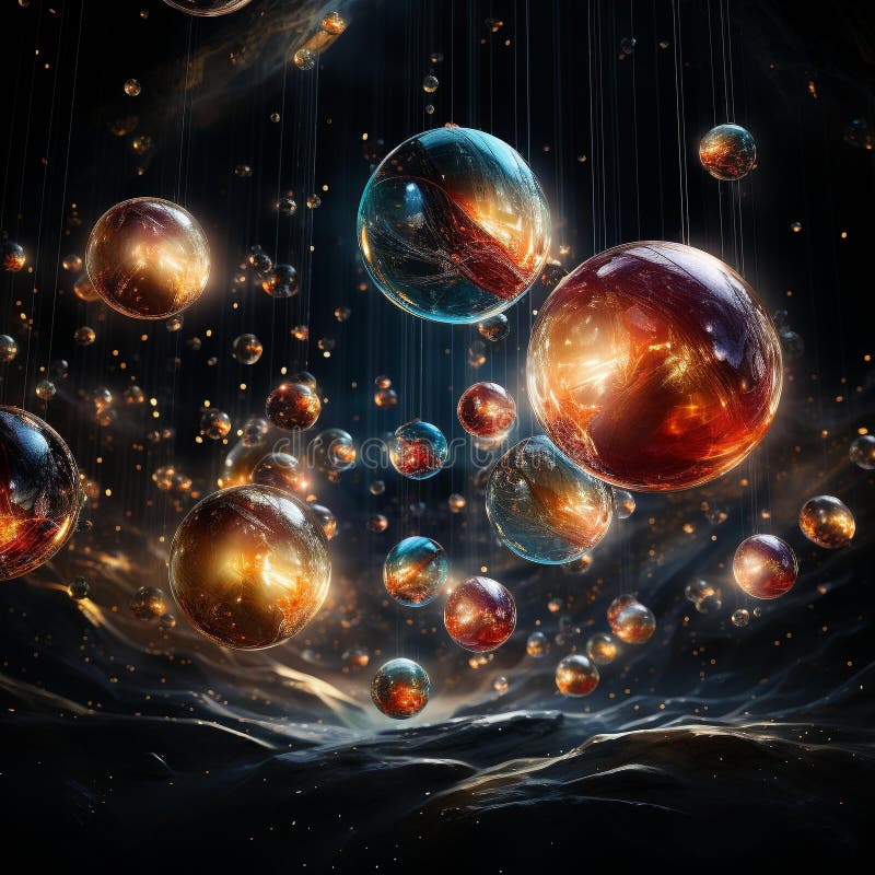 A Cluster of Colorful Orbs Floating in Space, Representing Creativity ...