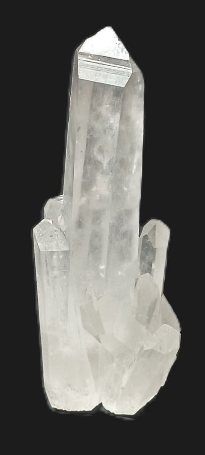 Quartz Crystal Cluster Showing the Hexagonal Crystal Structure Stock ...