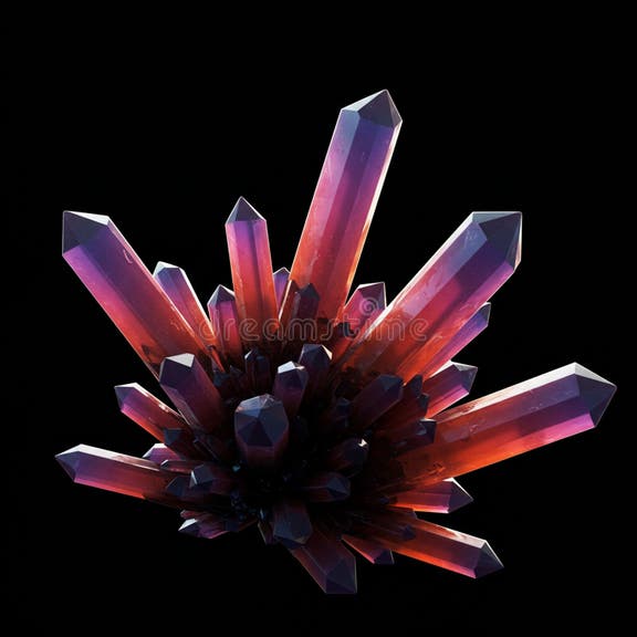 A Cluster of Crystal Formations with a Glossy Surface, Featuring ...