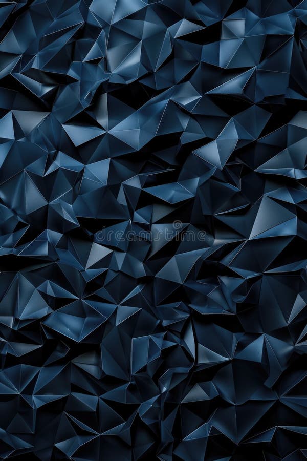 A Cluster of Dark Blue Triangles Against a Black Backdrop, Great for ...