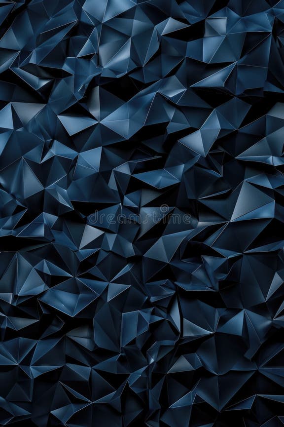 A Cluster of Dark Blue Triangles Against a Black Backdrop, Great for ...
