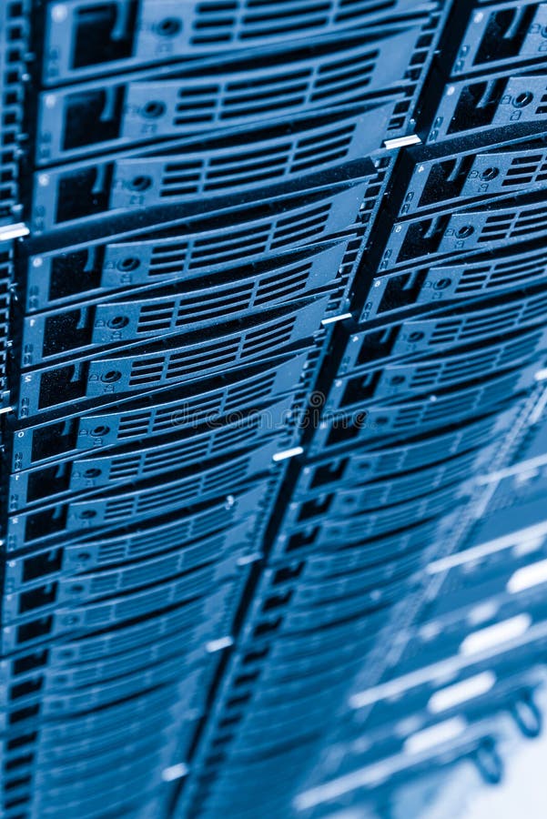 Cluster of Data Storage Hard Drives Inside Server Room Stock Image ...