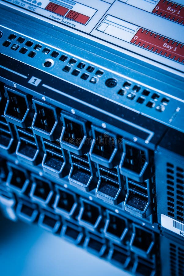 Cluster of Data Storage SSD Hard Drives Inside Server Rack Stock Image ...