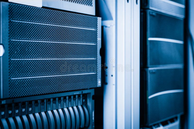 Cluster of Data Storage SSD Hard Drives Inside Server Rack Stock Image ...