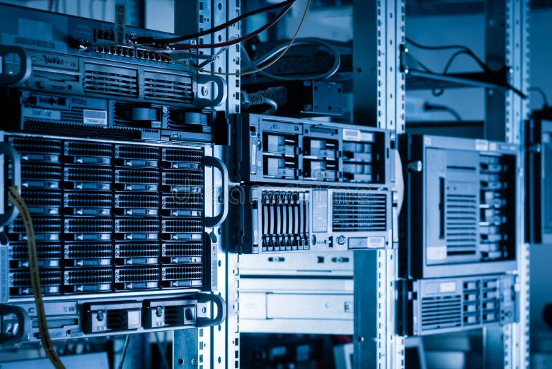 Cluster of Data Storage SSD Hard Drives Inside Server Rack Stock Image ...