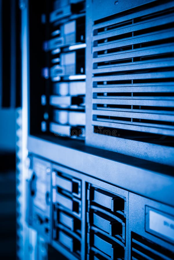 Cluster of Data Storage SSD Hard Drives Inside Server Rack Stock Image ...