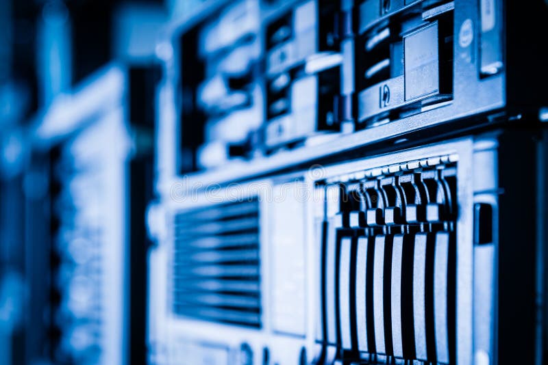 Cluster of Data Storage SSD Hard Drives Inside Server Rack Stock Image ...