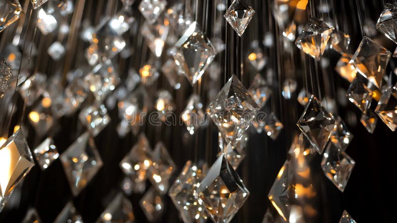 A Cluster of Diamonds Hanging from the Ceiling Stock Footage - Video of ...