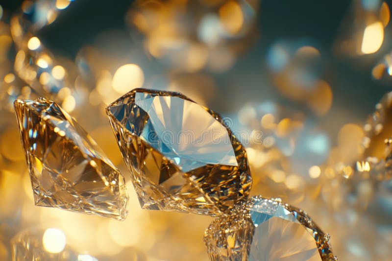 A Cluster of Diamonds Up Close Stock Image - Image of gemstones ...