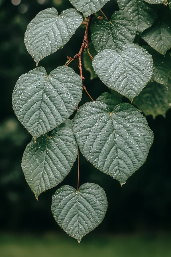Cluster of Elongated Green Leaves with Dewy Texture, Subtle Green Hues ...