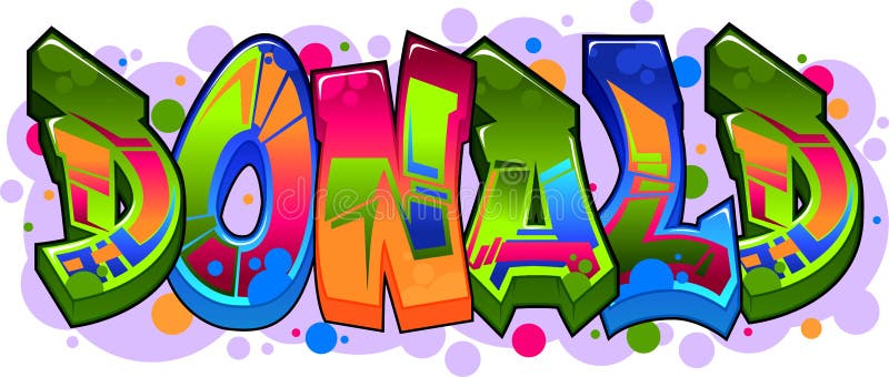 Donald Name Graffiti stock illustration. Illustration of graffiti ...