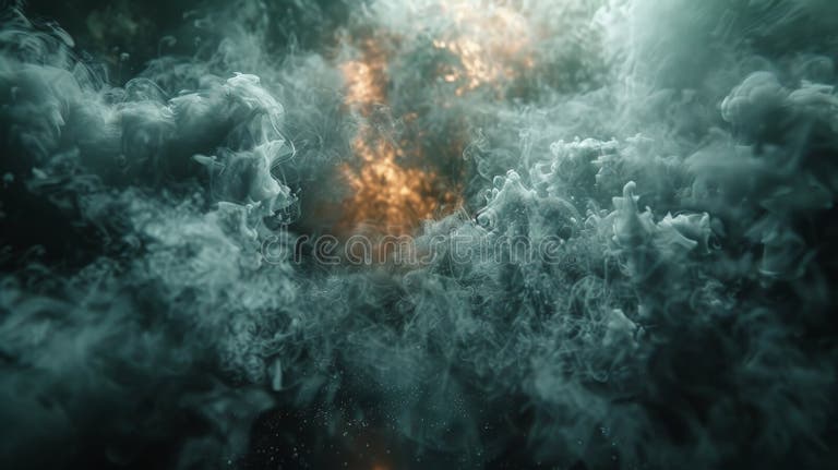 Intense Fire and Smoke on Black Background Stock Photo - Image of blaze ...