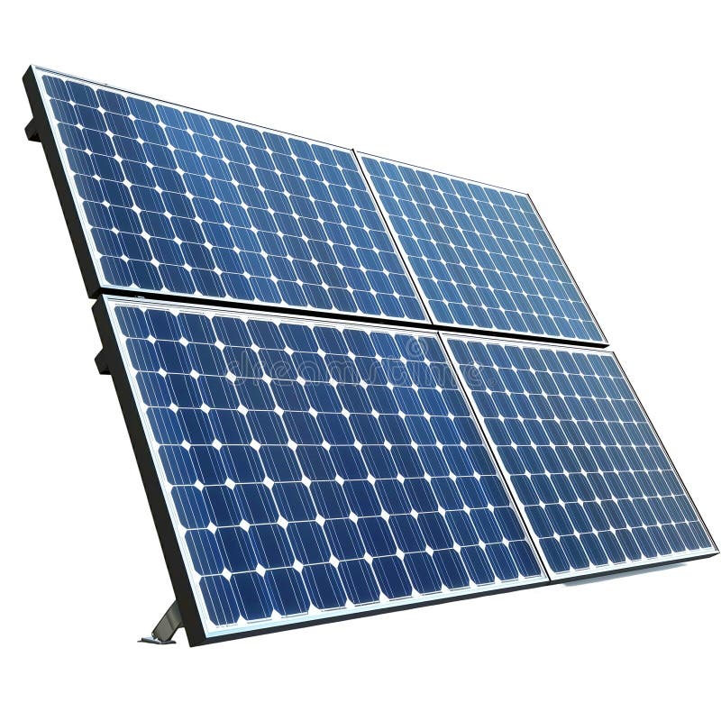 Solar Panels Renewable Energy Clean Power Generation System Isolated on ...