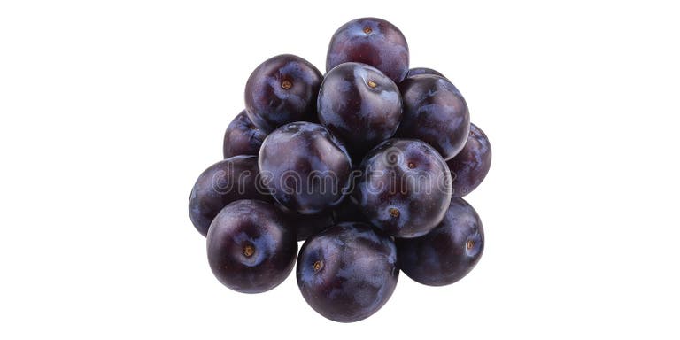 Cluster of Fresh Plums Isolated on Transparent Background Stock Photo ...