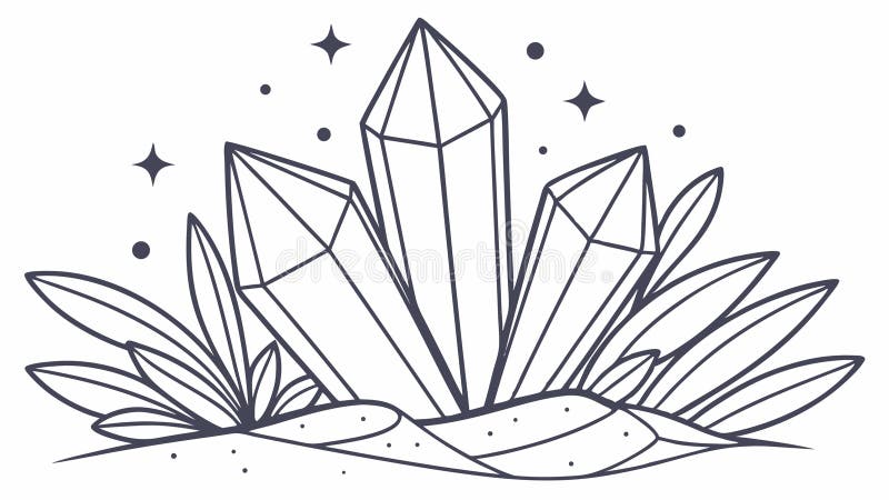 Cluster of Geometric Crystals Vector Illustration, Vector Design ...