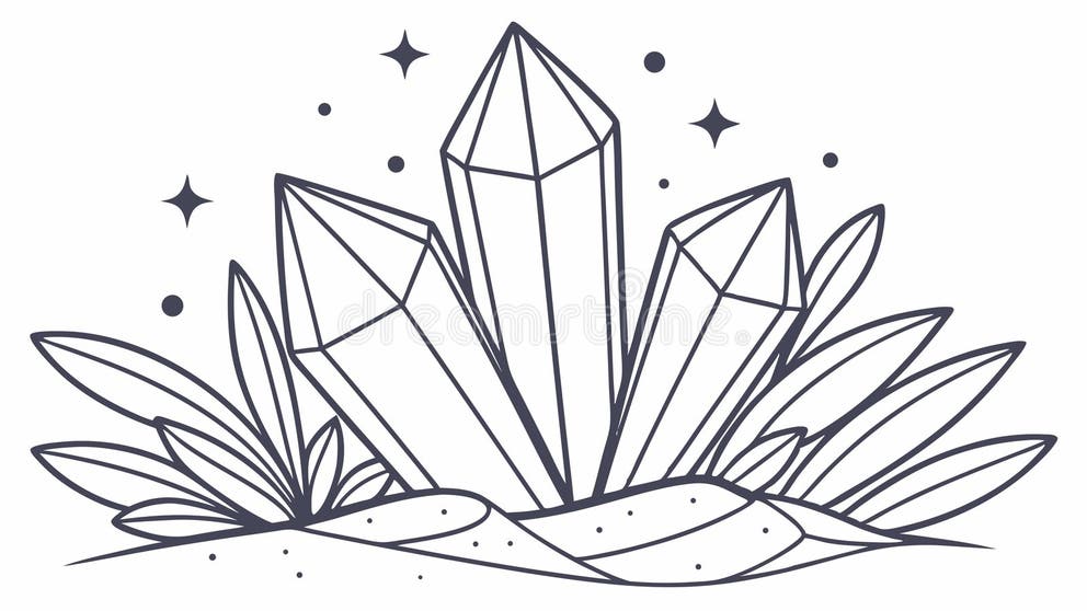 Cluster of Geometric Crystals Vector Illustration, Vector Design ...