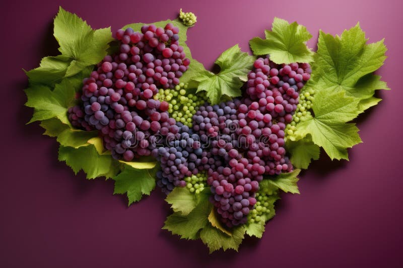 A Cluster of Grapes Forming a Natural Map of a Continent Stock Photo ...