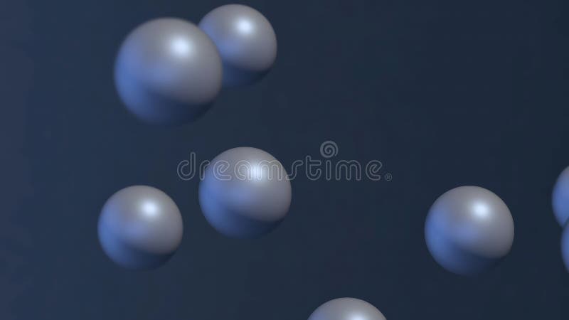 A Cluster of Gray Spheres Against a Dark Background Representing ...