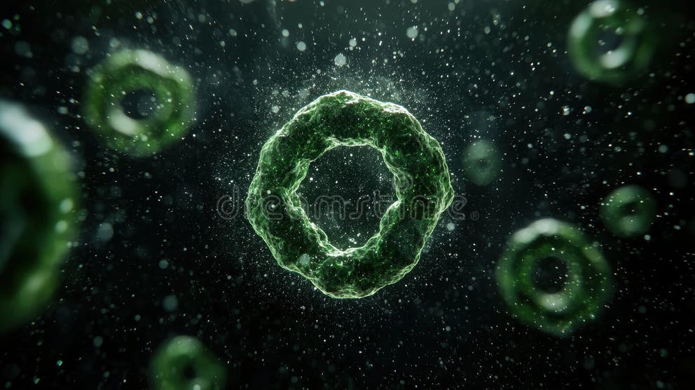 A Cluster of Green, Spherical Objects Floats in a Dark, Star-filled ...